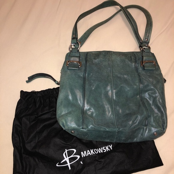 b. makowsky | Bags | B Makowsky Turquoise Leather Bag | Poshmark